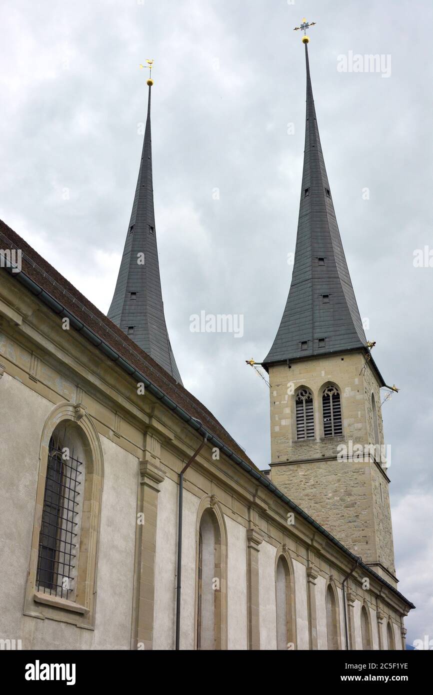 Church of St. Leodegar, Hofkirche St. Leodegar, Lucerne, Luzern ...