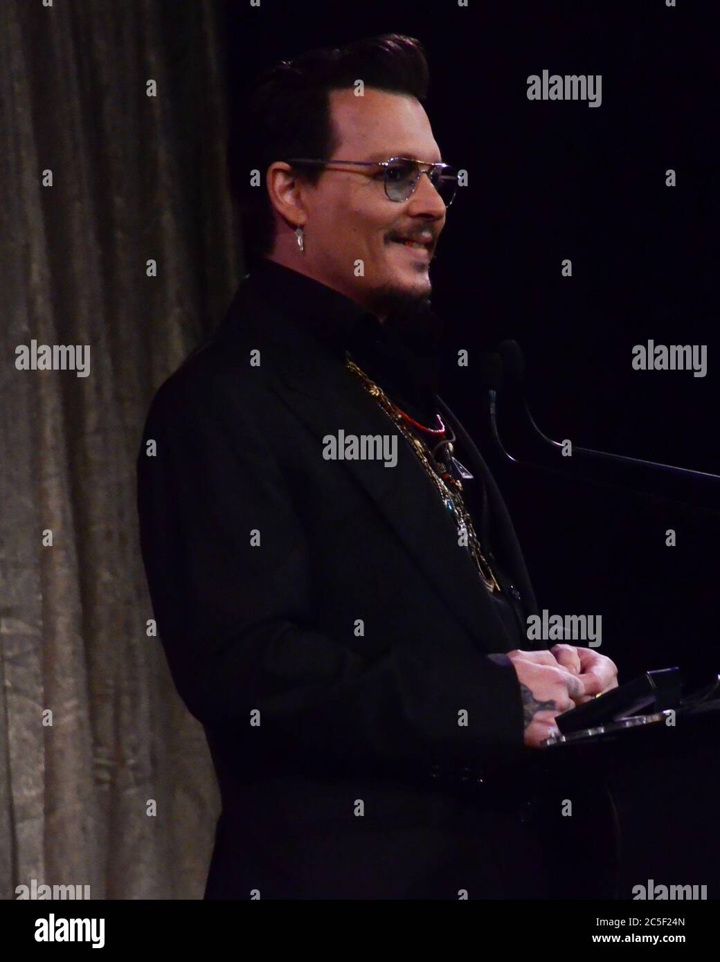 February 20, 2016, Los Angeles, California, USA: Johnny Depp on stage ...