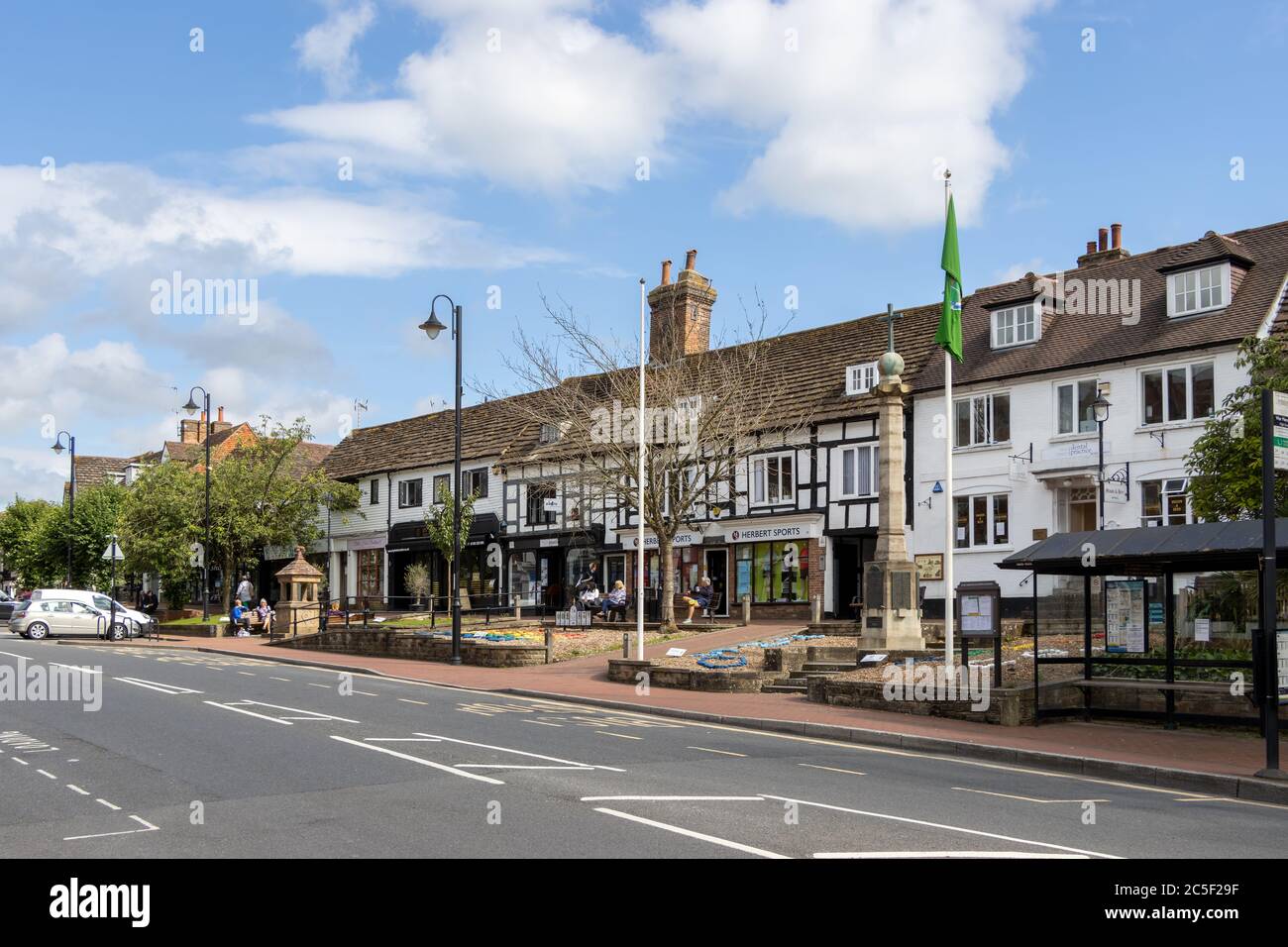 EAST GRINSTEAD, WEST SUSSEX/UK - JULY 1 : View of the High Street in ...
