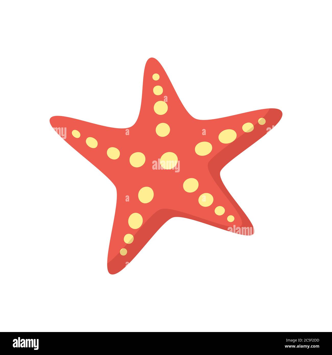Starfish for summer design elements. Trendy flat style for graphic ...