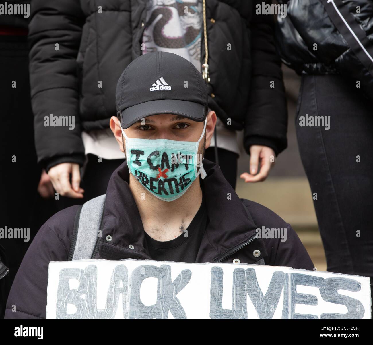 Black Lives Matter (BLM) protest in Manchester UK.15,000 tuned out in ...