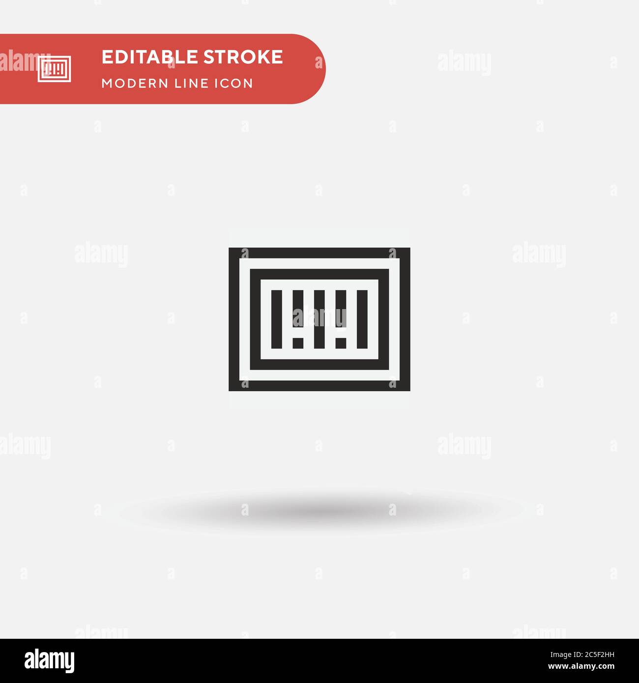 Bar Code Simple vector icon. Illustration symbol design template for ...