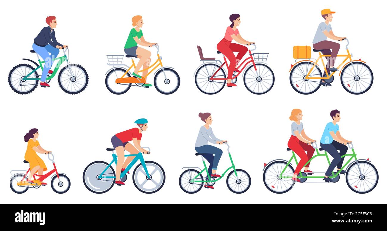 Old women on bicycles Stock Vector Images - Alamy