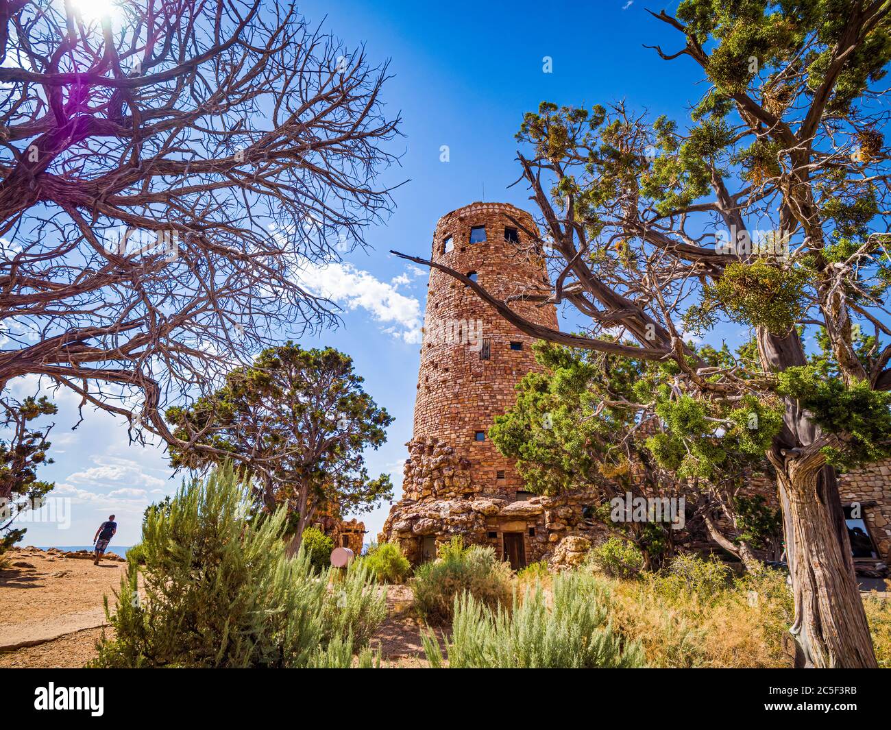 Grand Canyon National Park, Desert View Tower, Arizona South Rim Stock ...