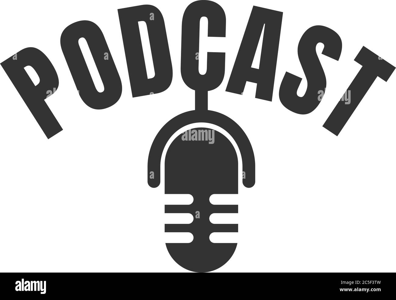 Podcast logo vector Black and White Stock Photos & Images - Alamy