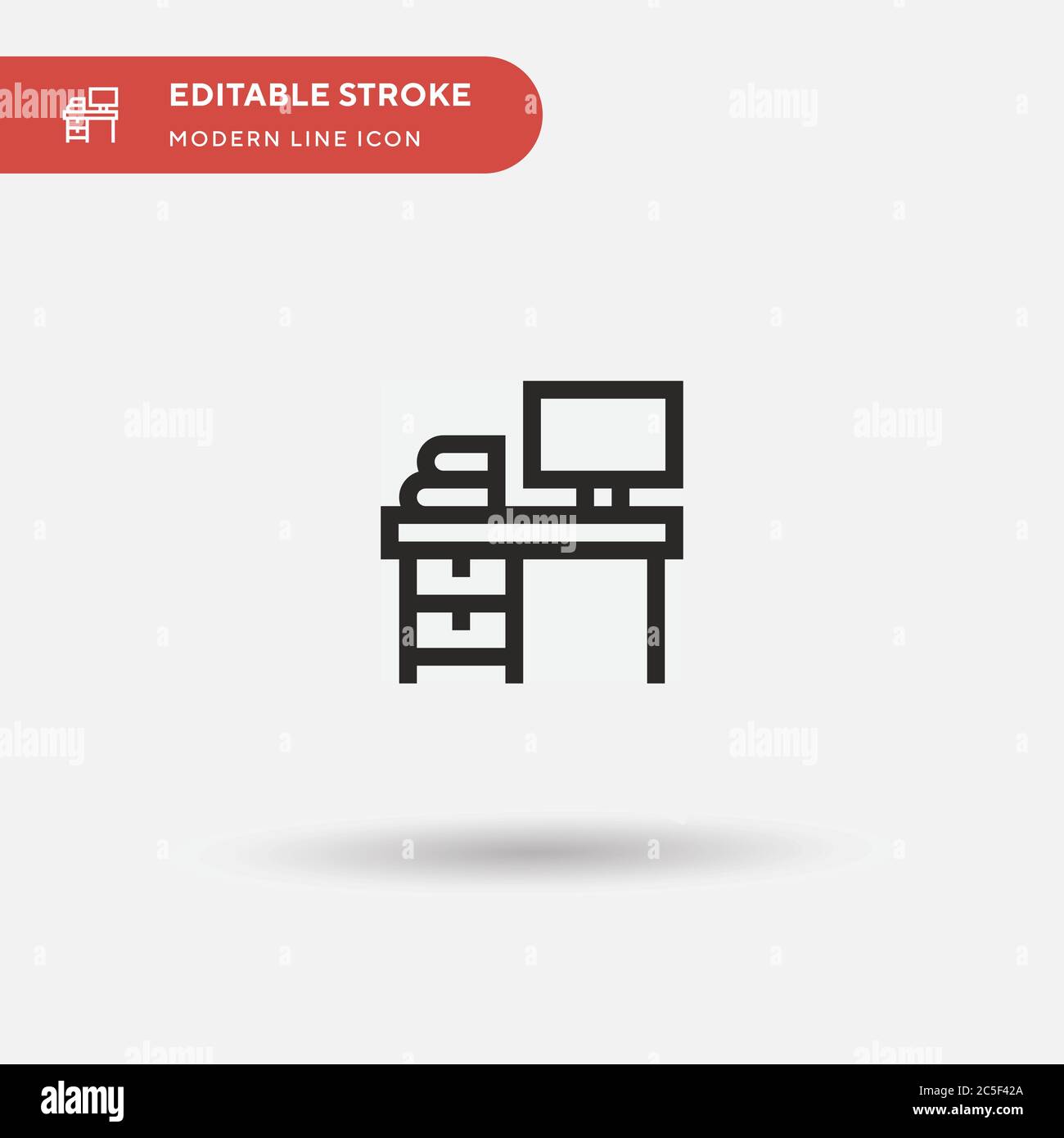 Desk Simple vector icon. Illustration symbol design template for web ...