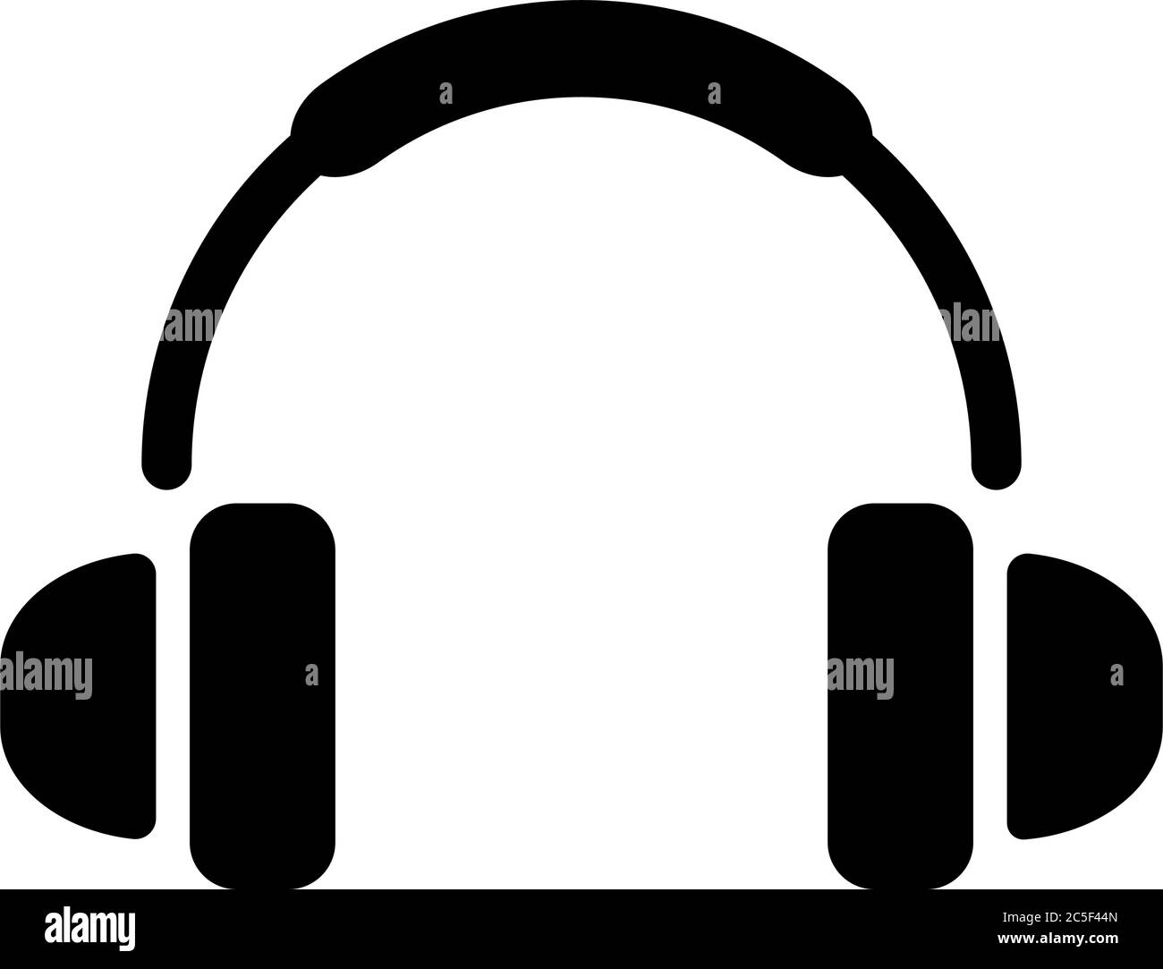 Headphones Icon Music Playing Isolated Vector Dj Earphones Audio Sound ...