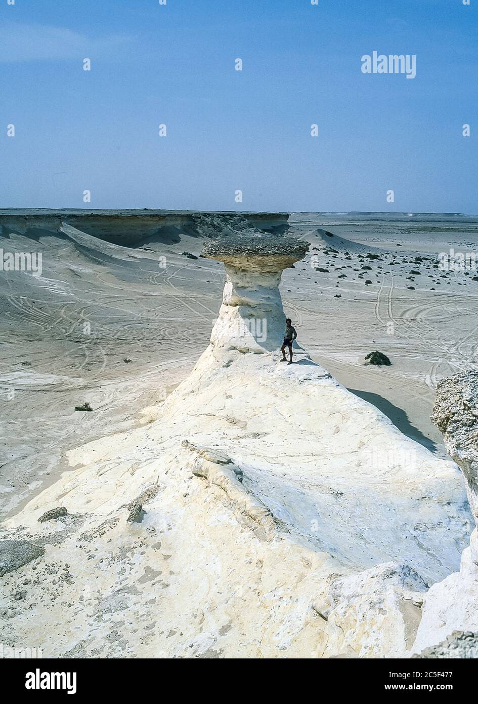 The Arabian sea Gulf state of Qatar around 1981-82 seen here with a ...