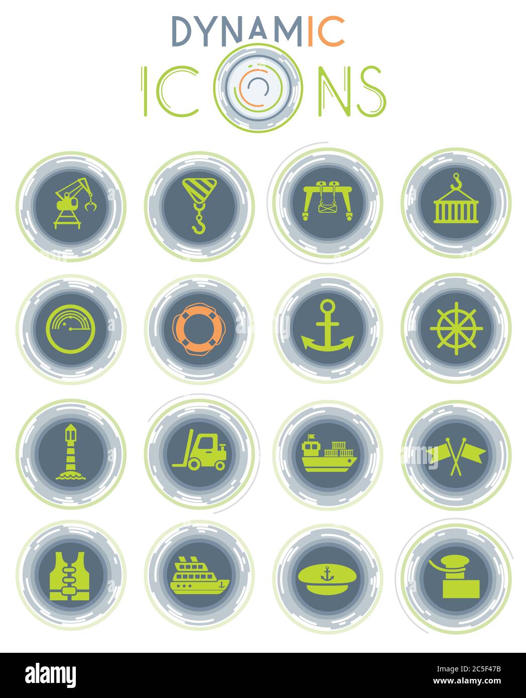 harbor dynamic icons Stock Vector Image & Art - Alamy