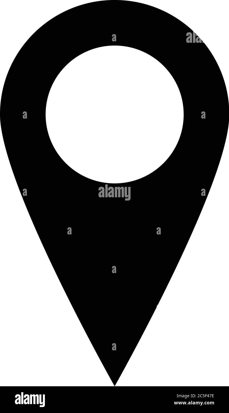 Location Pin GPS Pointer Travel Button Marker Symbol Vector ...