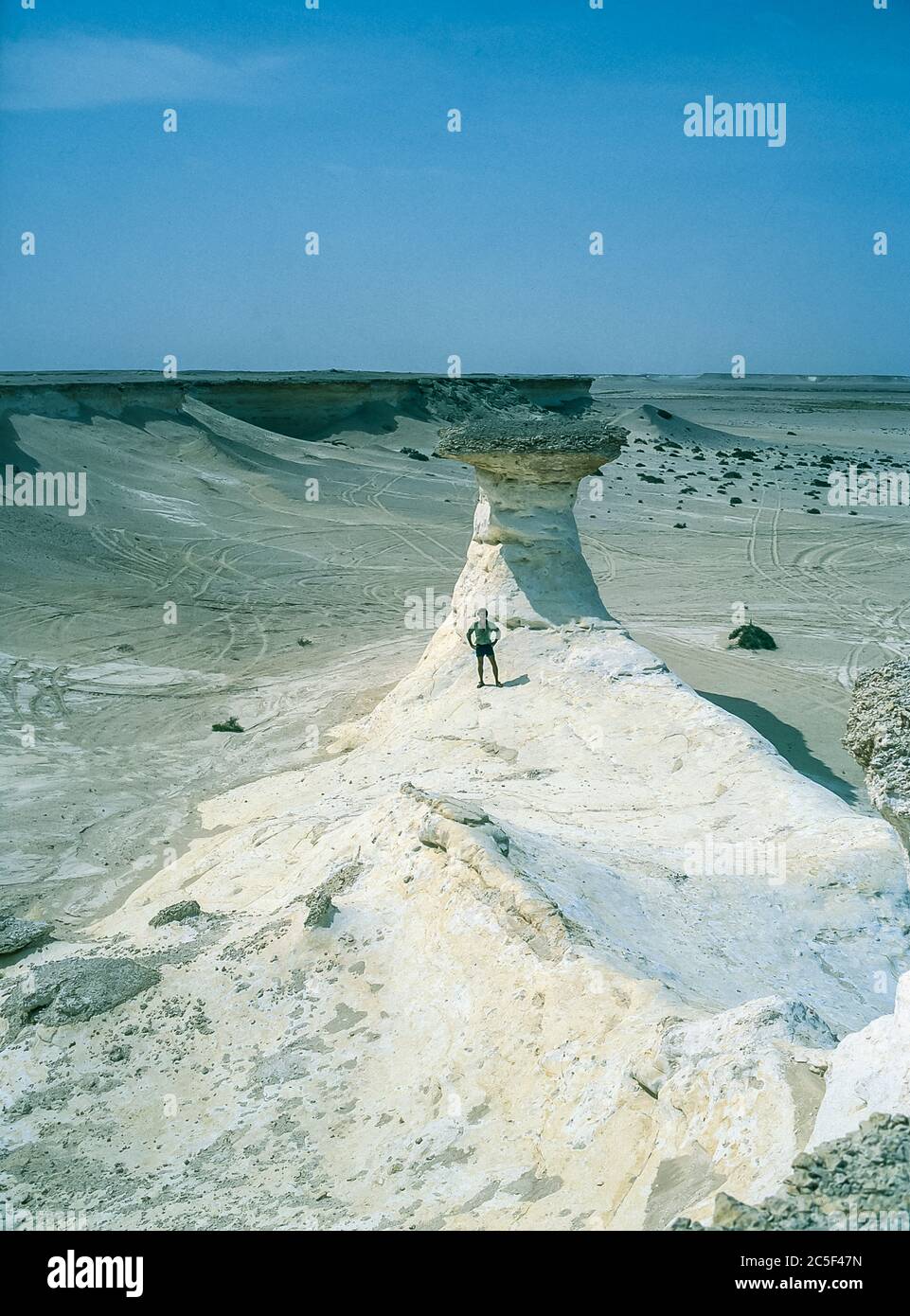 The Arabian sea Gulf state of Qatar around 1981-82 seen here with a ...