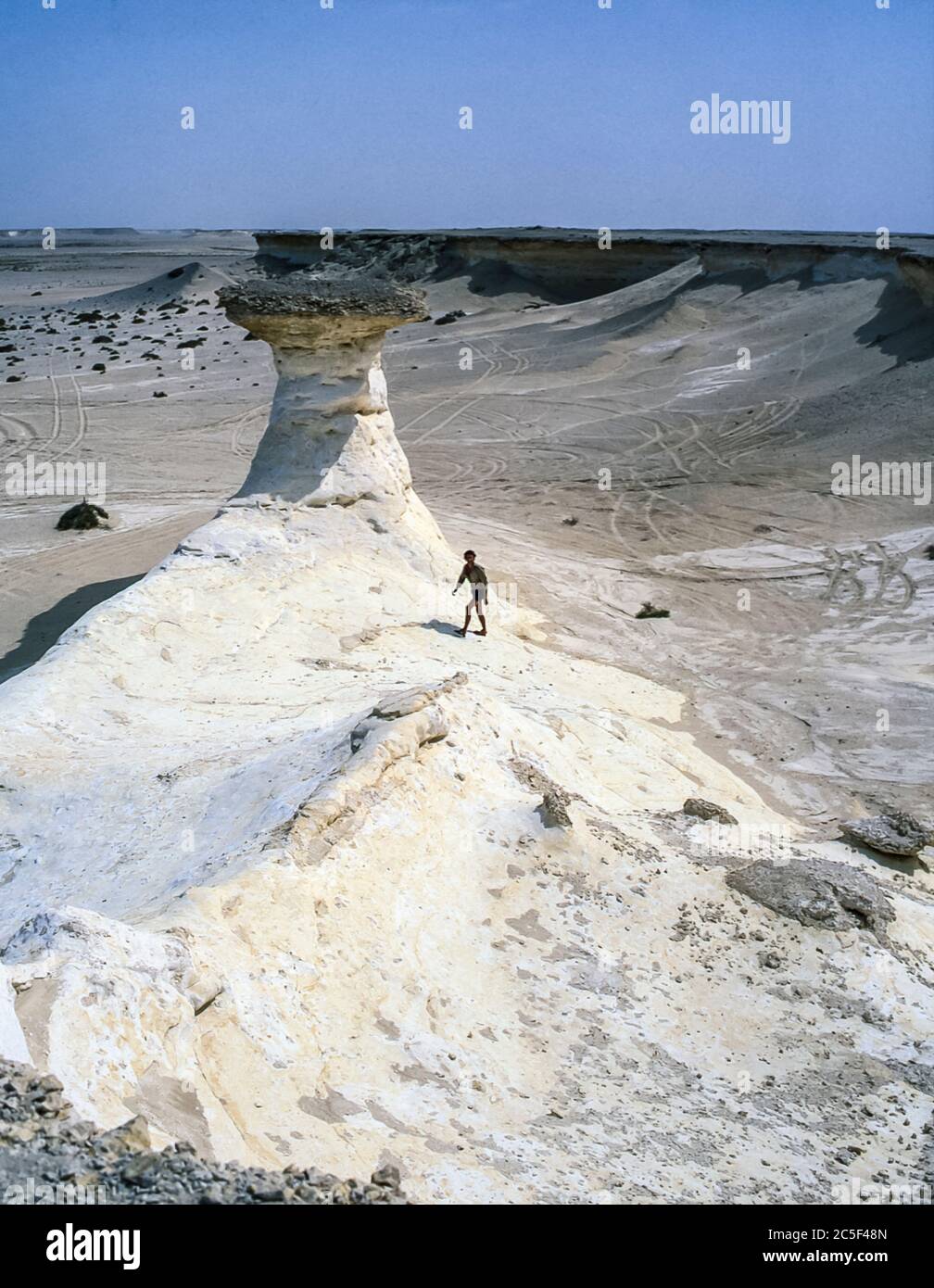 The Arabian sea Gulf state of Qatar around 1981-82 seen here with a ...