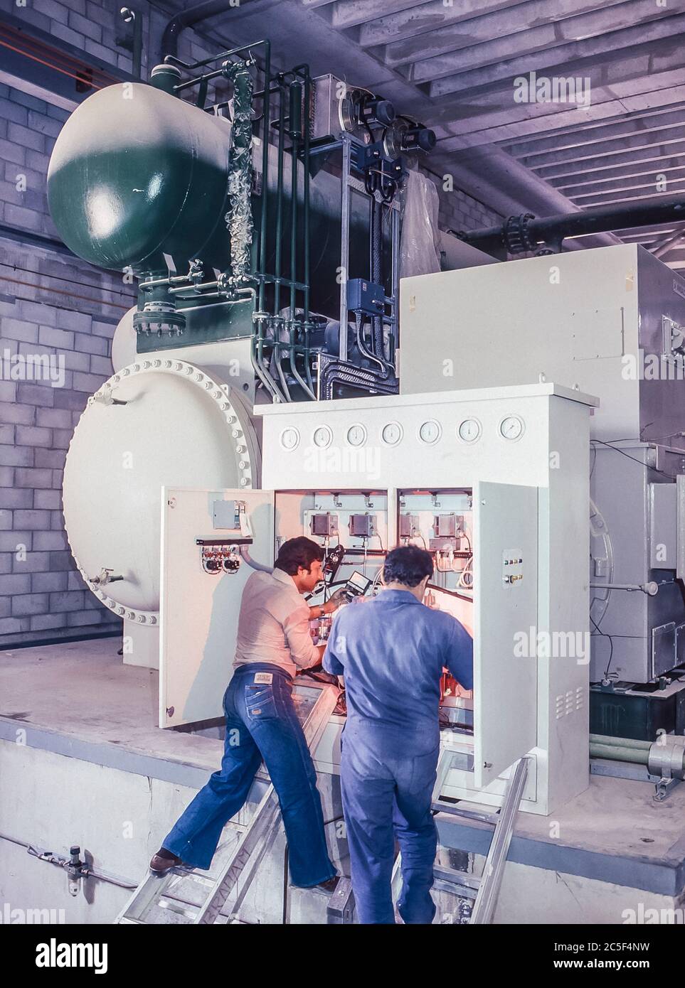 The Arabian sea Gulf state of Qatar around 1981-82 seen here with ...