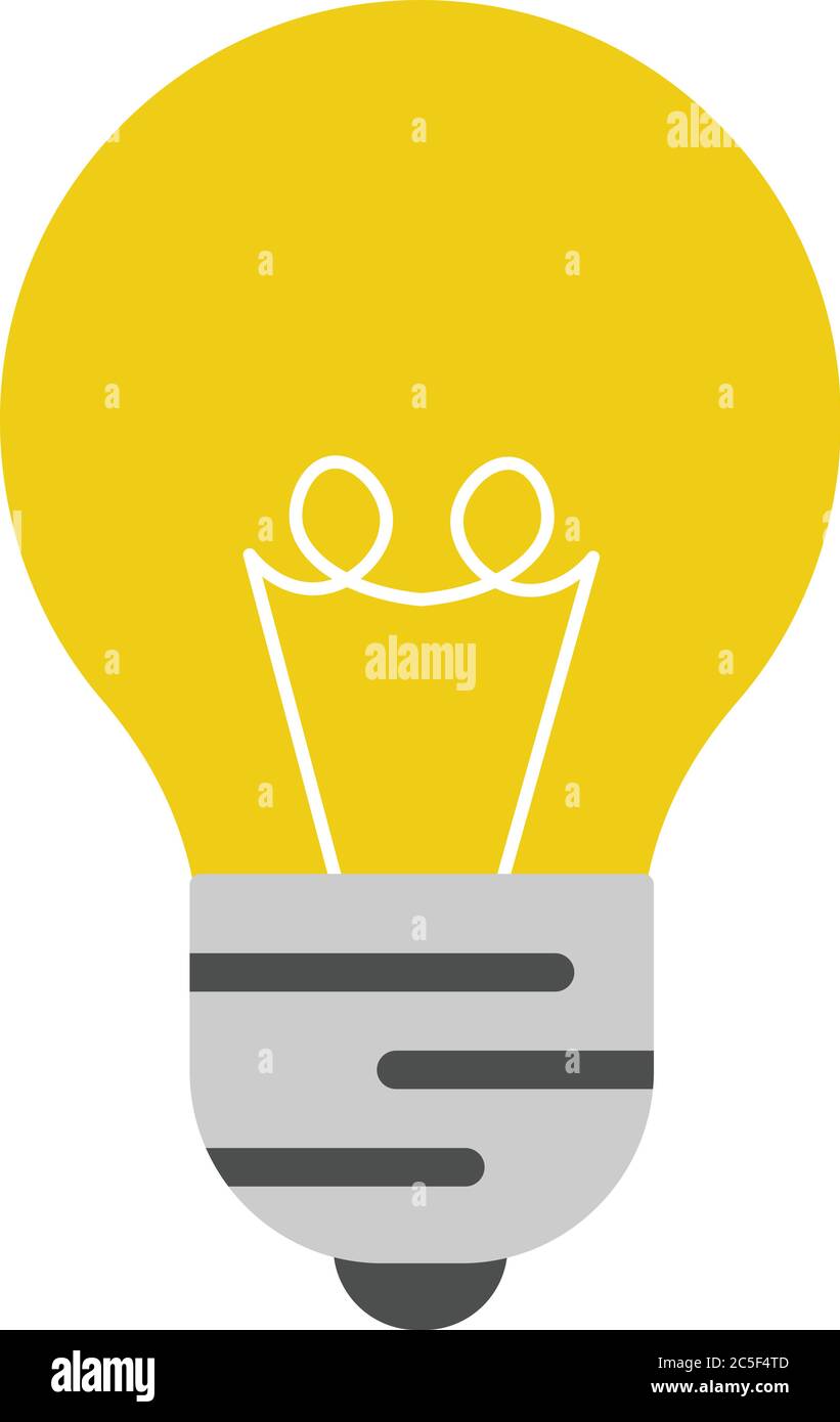Yellow Light Bulb Icon Creative Idea Solution Symbol Vector ...