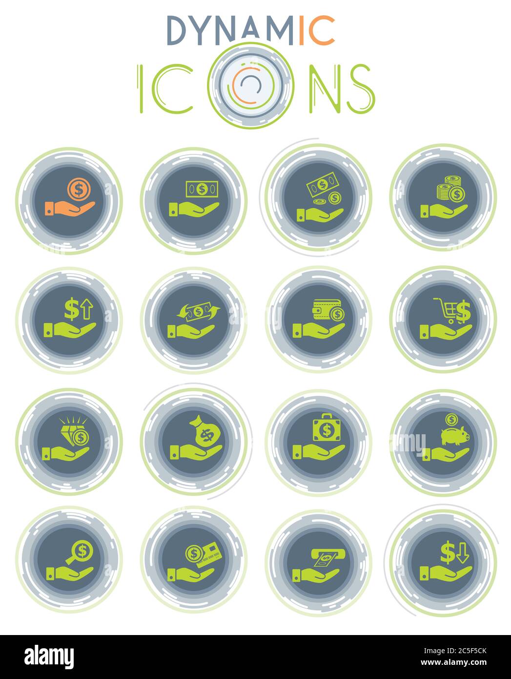 Dollar coin money animation sign Stock Vector Images - Alamy