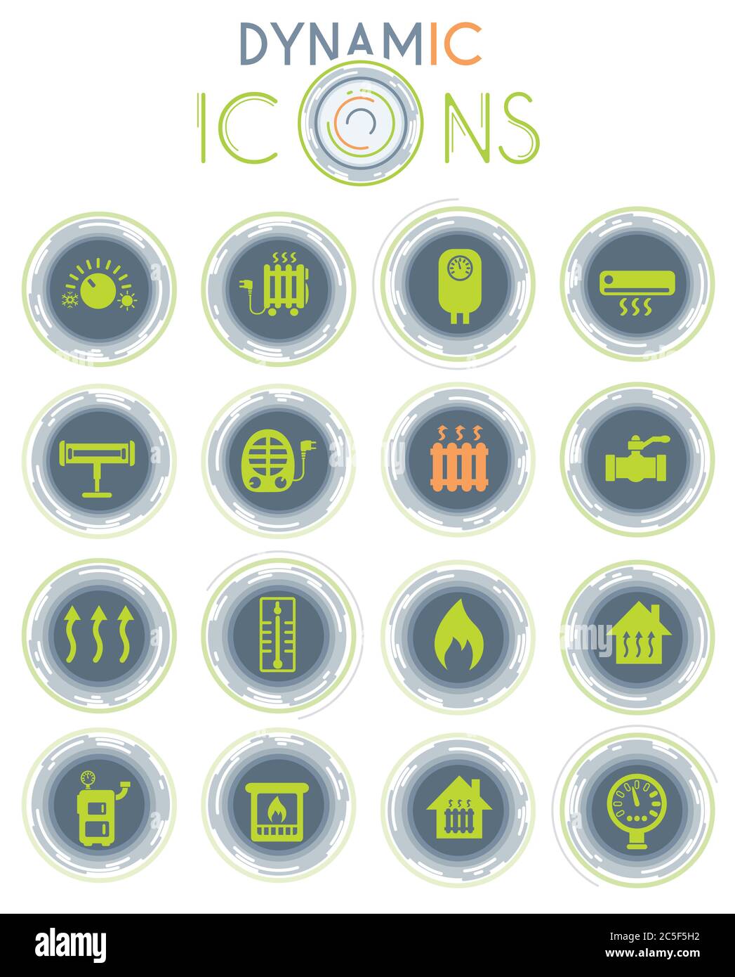 heating icon set Stock Vector Image & Art - Alamy