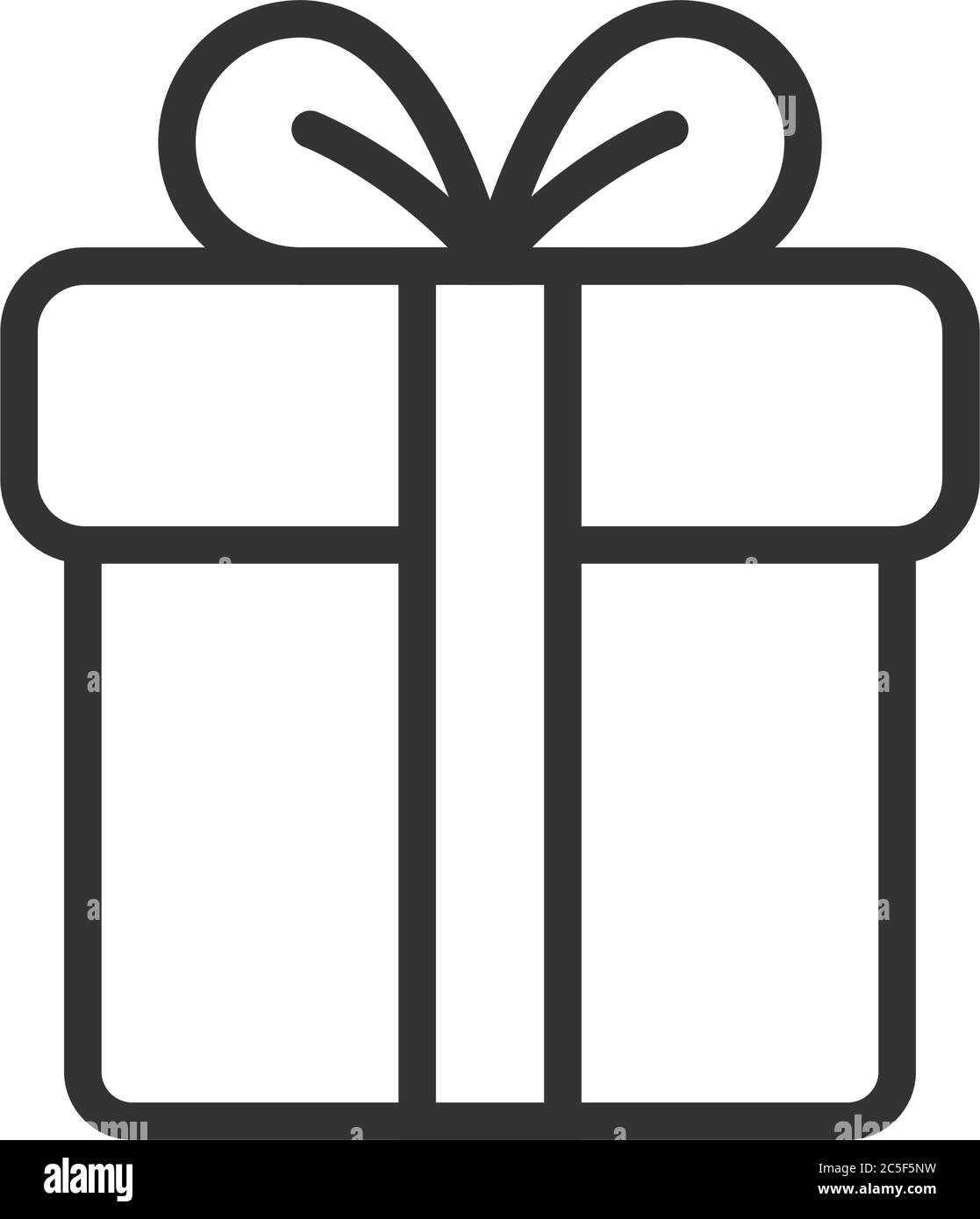 Black Gift Box Icon Vector Illustration Present With Ribbon Isolated ...