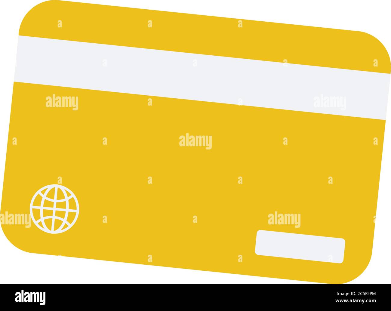 Yellow Credit Card Symbol ATM Plastic Payment Technology Icon Isolated ...