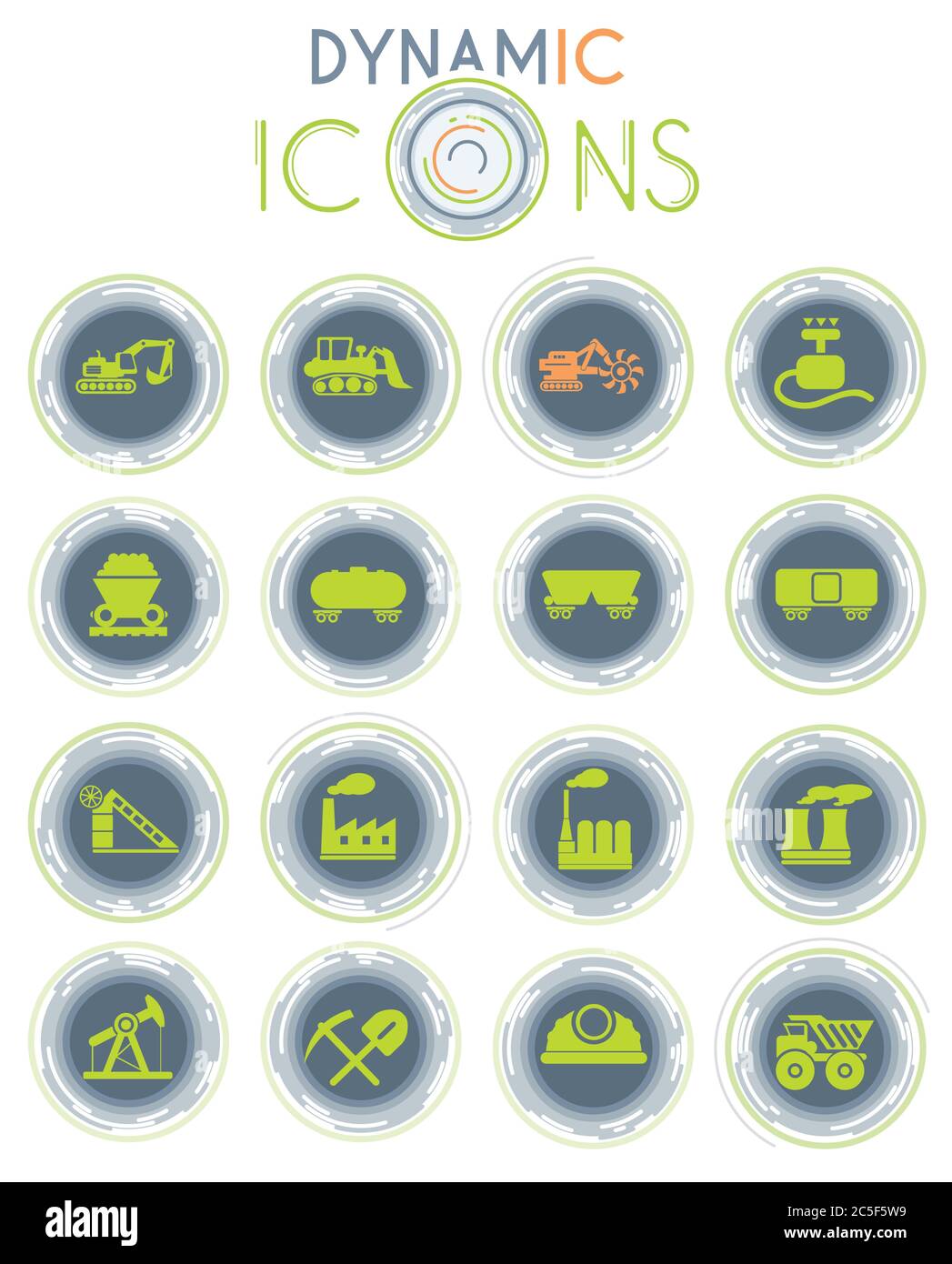 Factory and Industry dynamic icons Stock Vector Image & Art - Alamy
