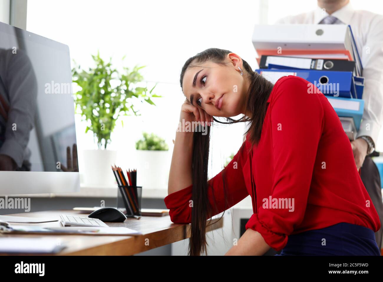 Clerk computer concept employee office hi-res stock photography and ...