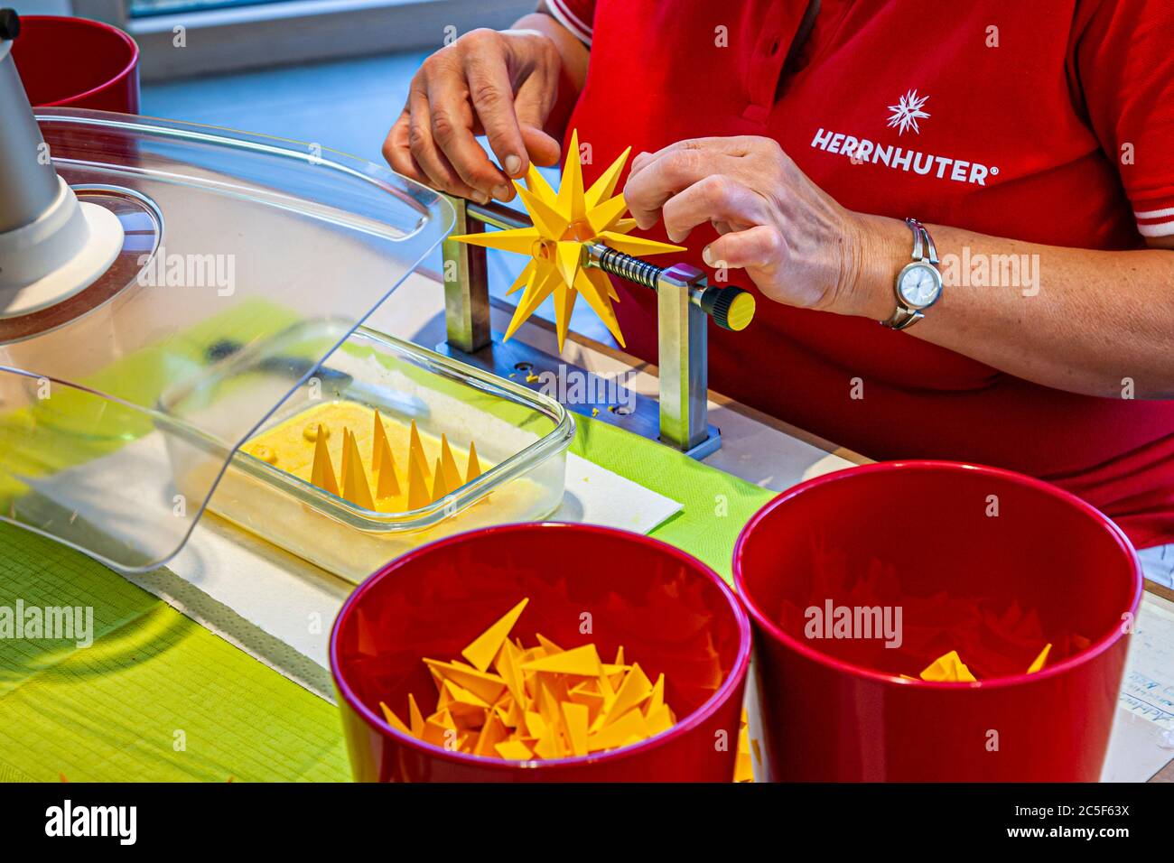 Herrnhut poinsettia manufactory. Moravian star (in Germany known as ...