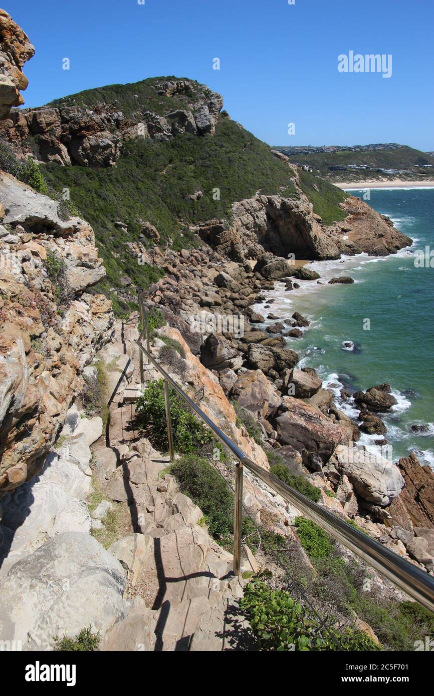 Cliffs and the Indian Ocean in Robberg Nature Reserve, a world heritage ...