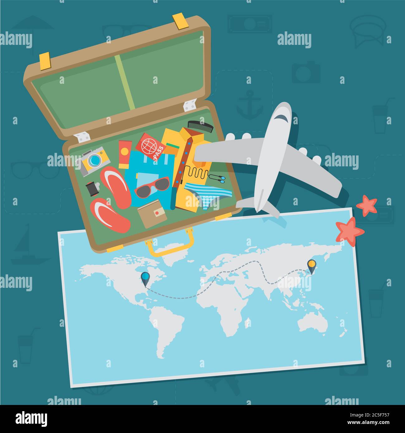 Illustration compass on human Stock Vector Images - Alamy