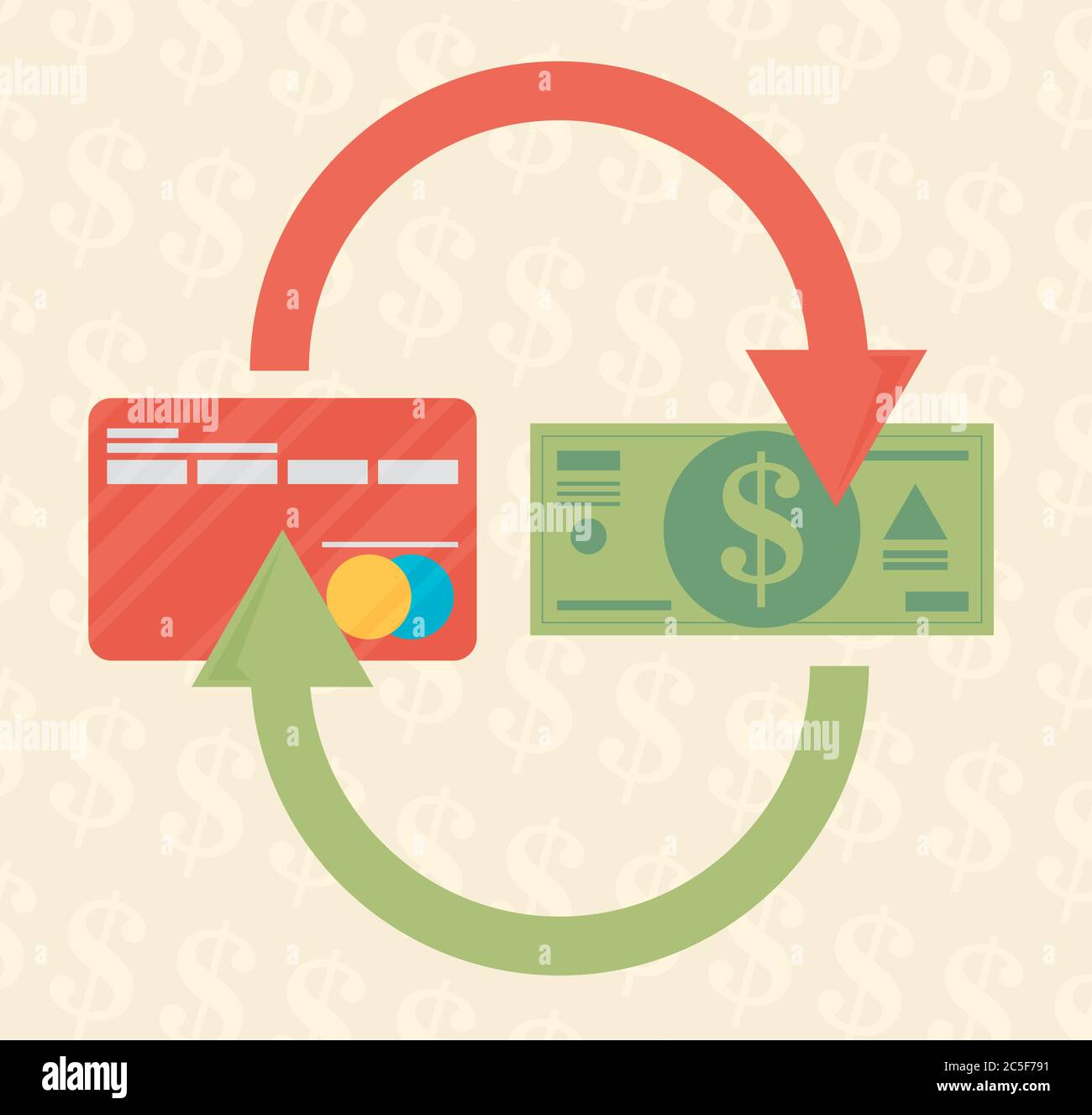 Ñredit card and cash. Payment methods, cash-out, smart investment ...