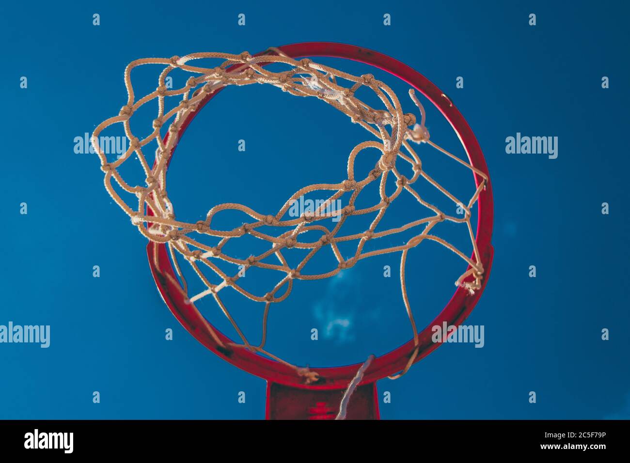 basketball hoop in the blue sky Stock Photo - Alamy