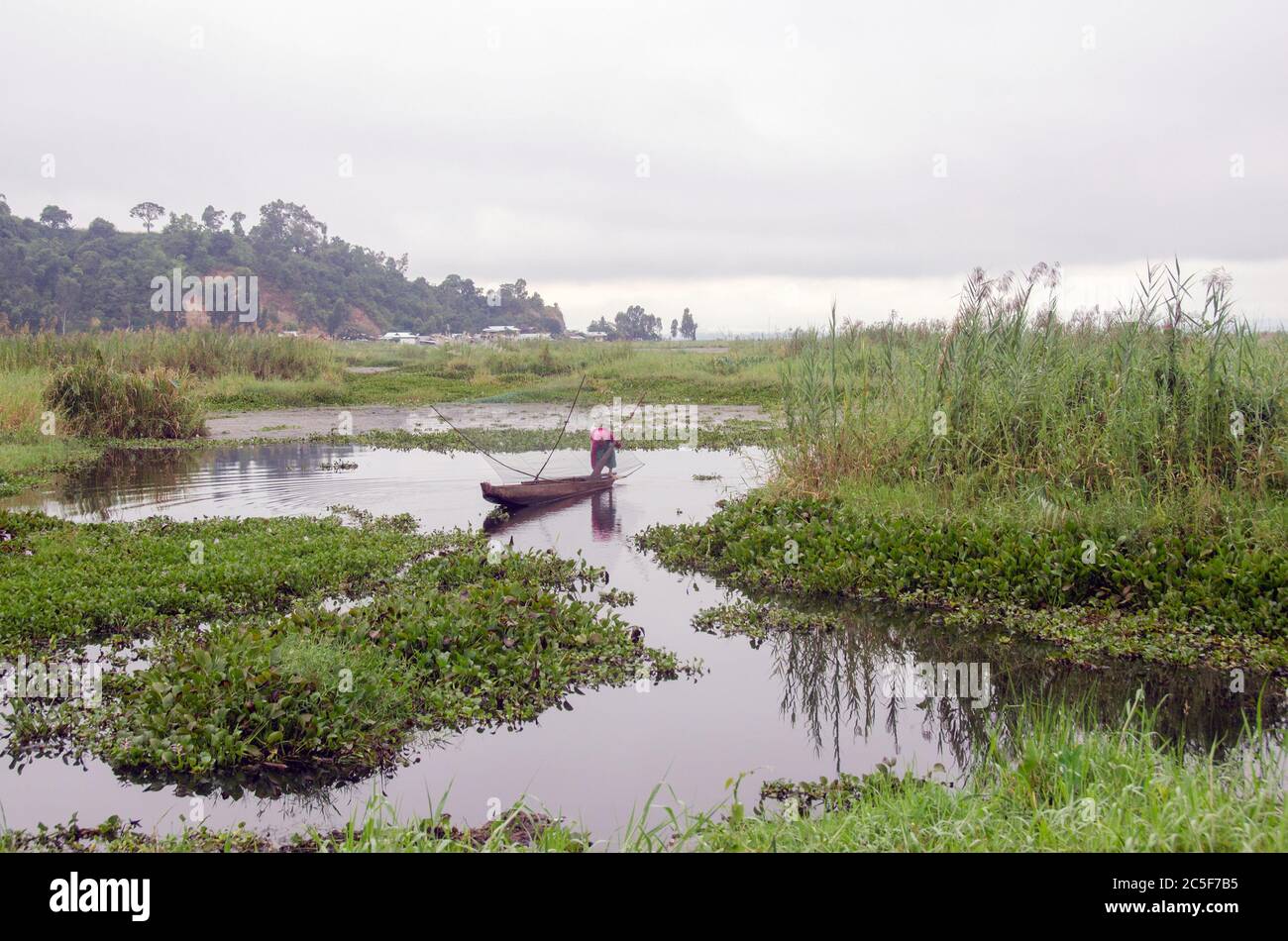 This unique style of fishing is practiced only in Manipur, Commonly ...
