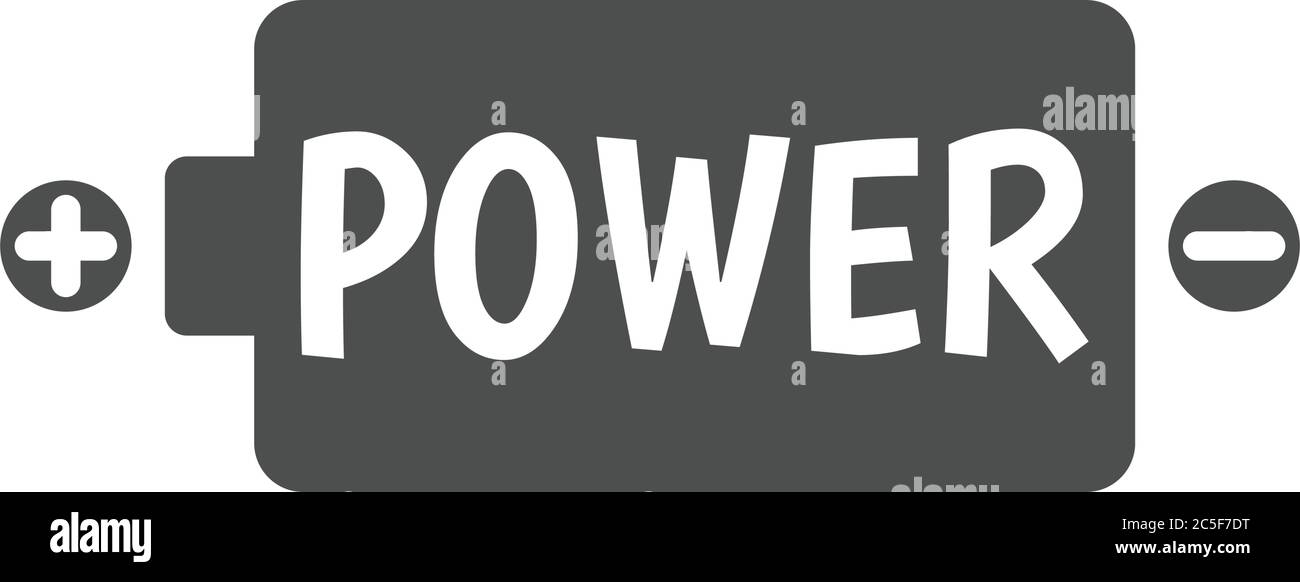 Battery Icon Electrical Power Supply Symbol Isolated Charger Technology ...