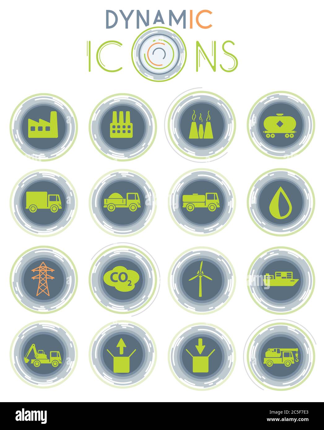 Industrial dynamic icons Stock Vector Image & Art - Alamy