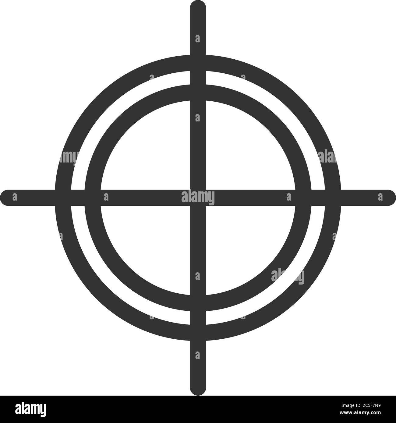 Black target mark icon archer sports game symbol aim strategy goal ...