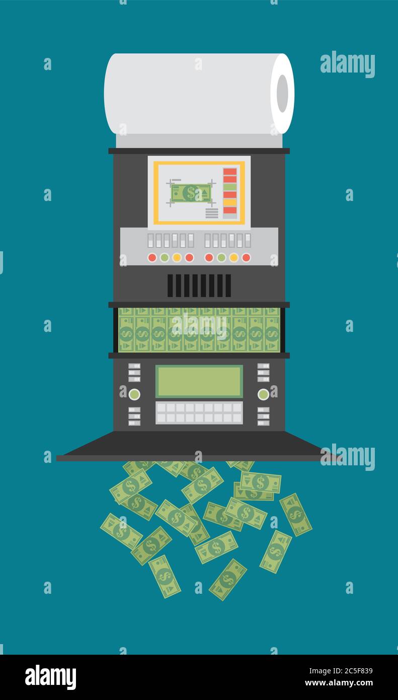The machine makes dollar bills. The financial system, the Bank prints ...