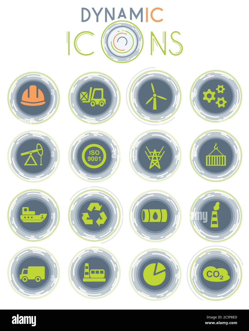 industry dynamic icons Stock Vector Image & Art - Alamy