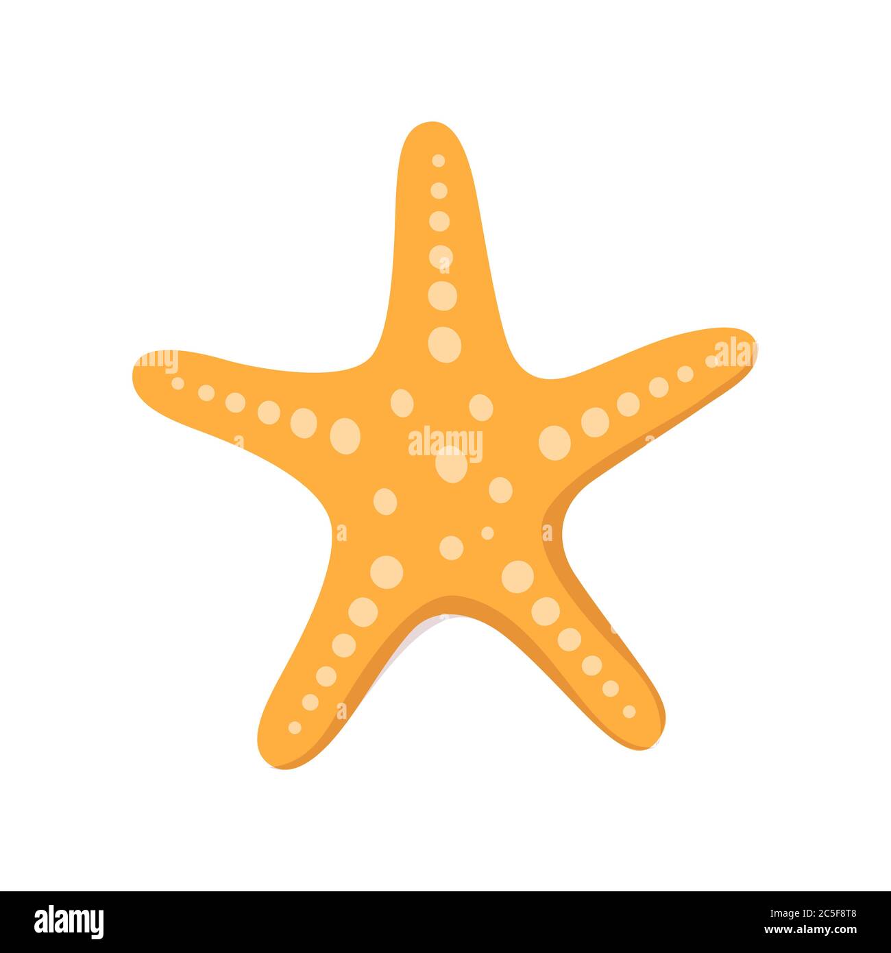 Starfish for summer design elements. Trendy flat style for graphic ...