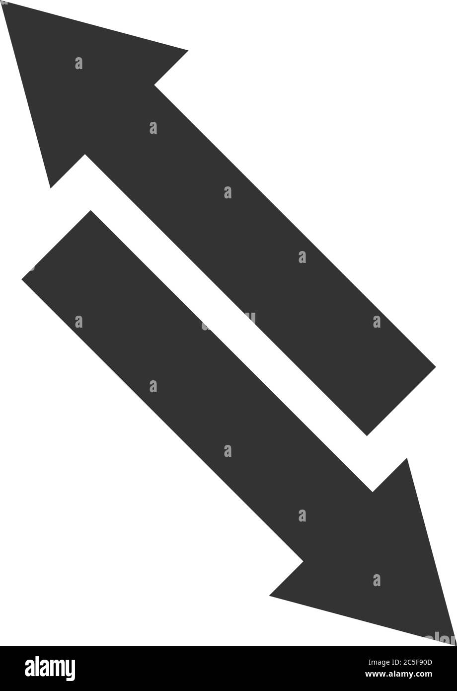 Two arrows direction symbol design hi-res stock photography and images ...