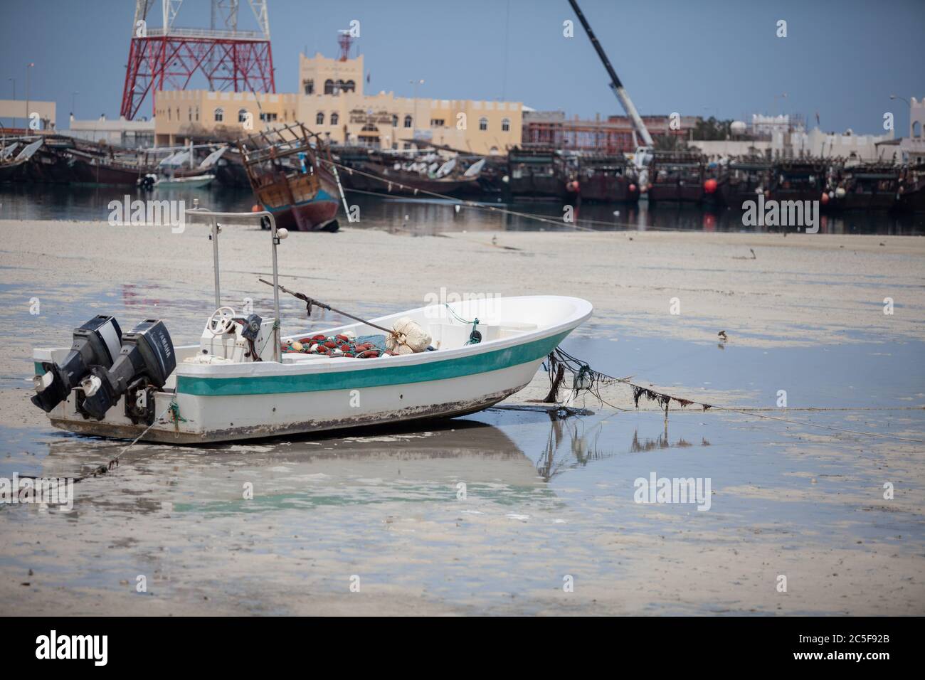 Al Ruwais, Al Shamal, beach and fishing village in northern Qatar Stock ...