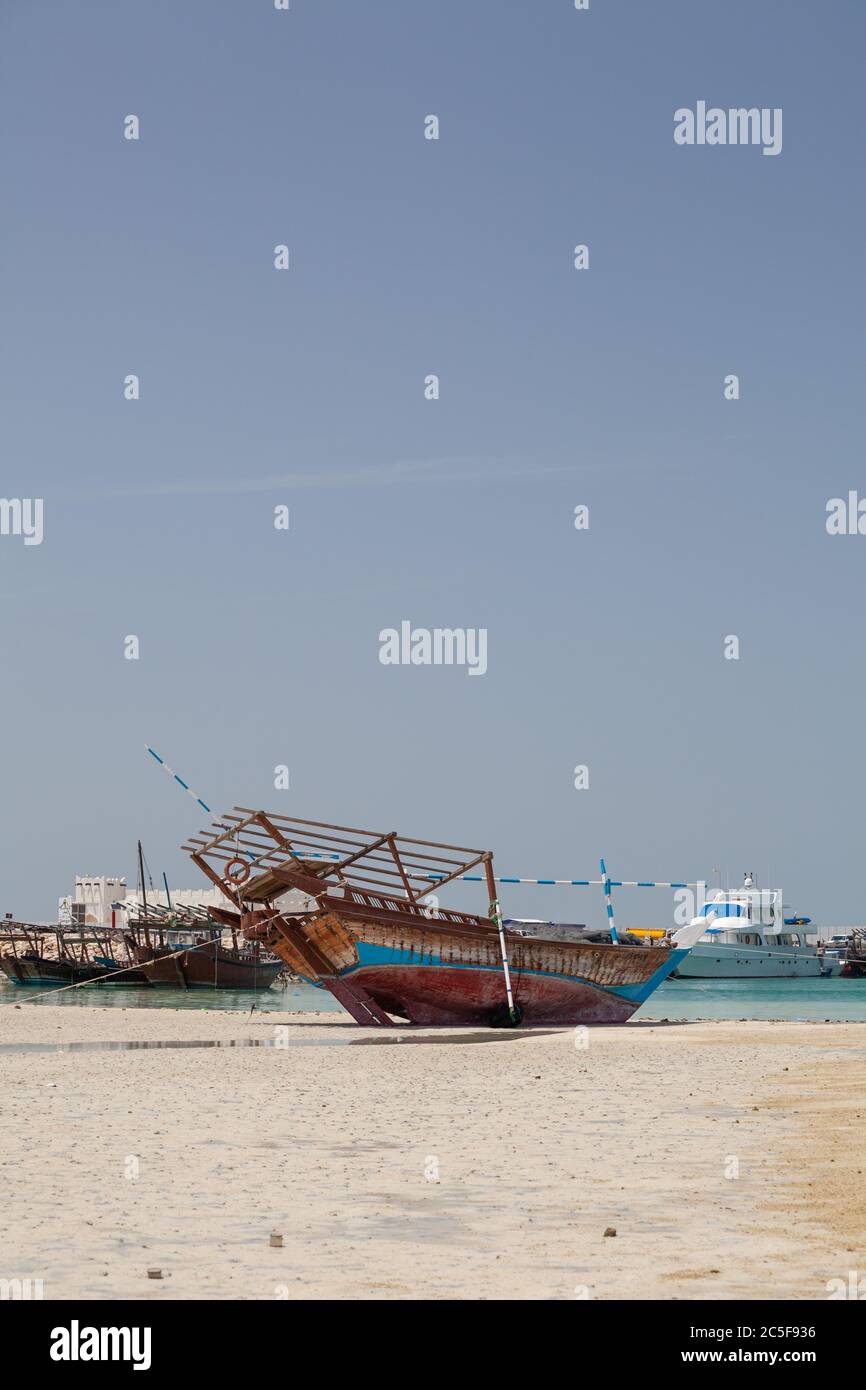 Al Ruwais, Al Shamal, beach and fishing village in northern Qatar ...