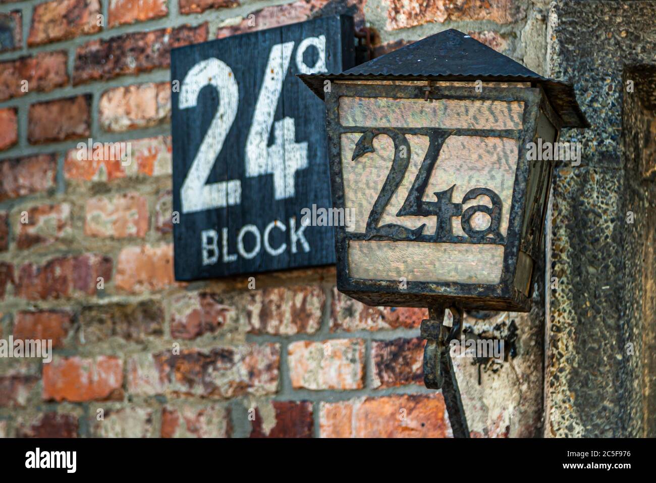 Concentration Camp Auschwitz. Monument against genocide. Entrance to ...