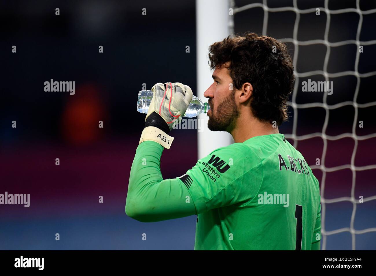 Liverpool goalkeeper Alisson during the Premier League match at the ...