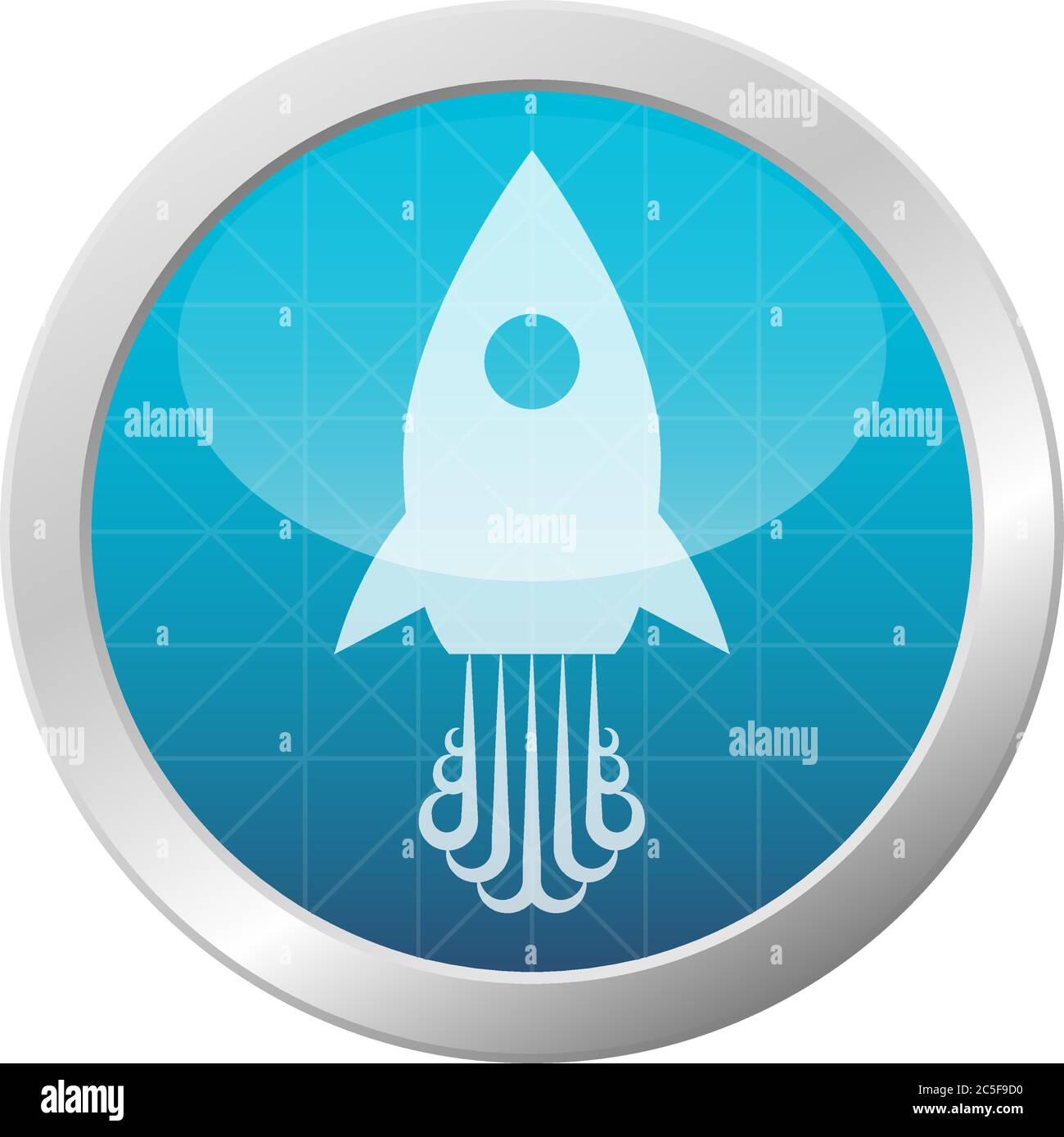 The blue flame rocket Stock Vector Images - Alamy