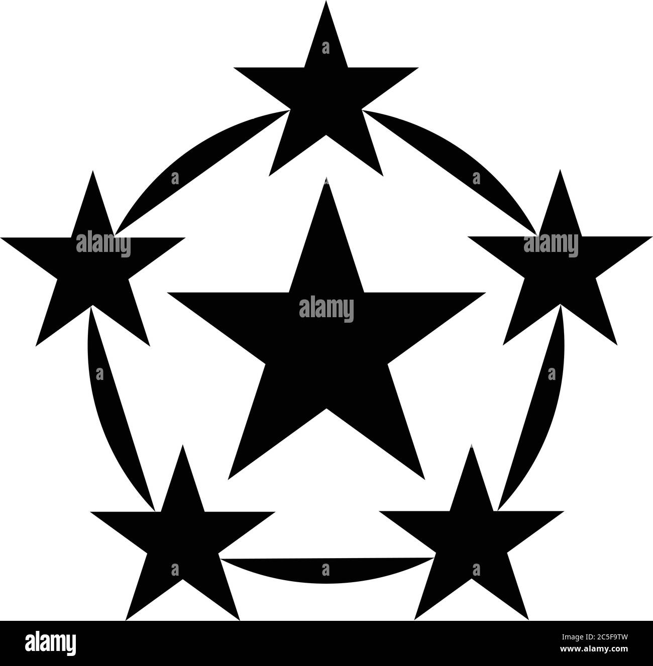 Five stars rating icon for great service vector illustration Stock ...