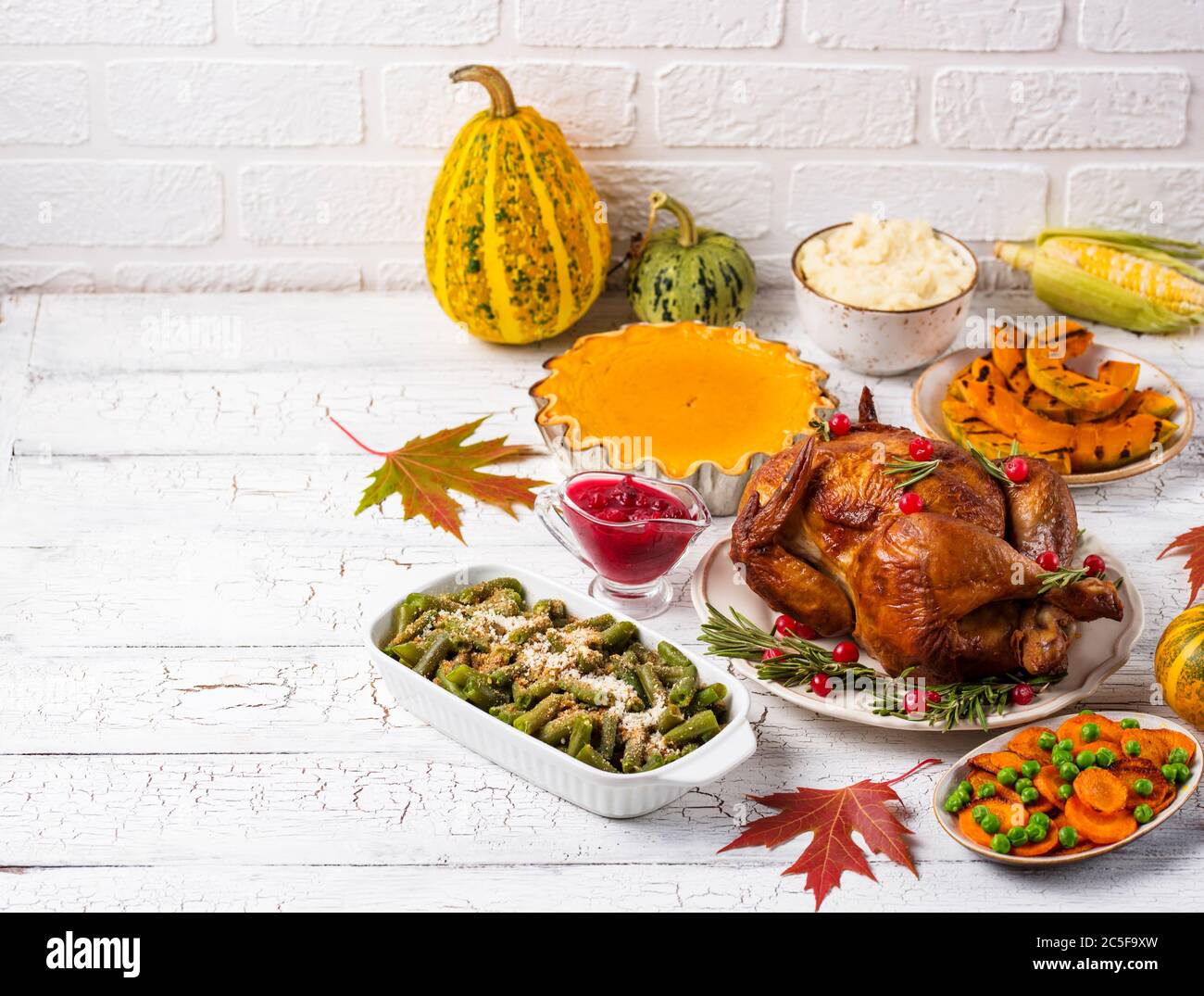 Thanksgiving Day traditional festive dinner Stock Photo - Alamy