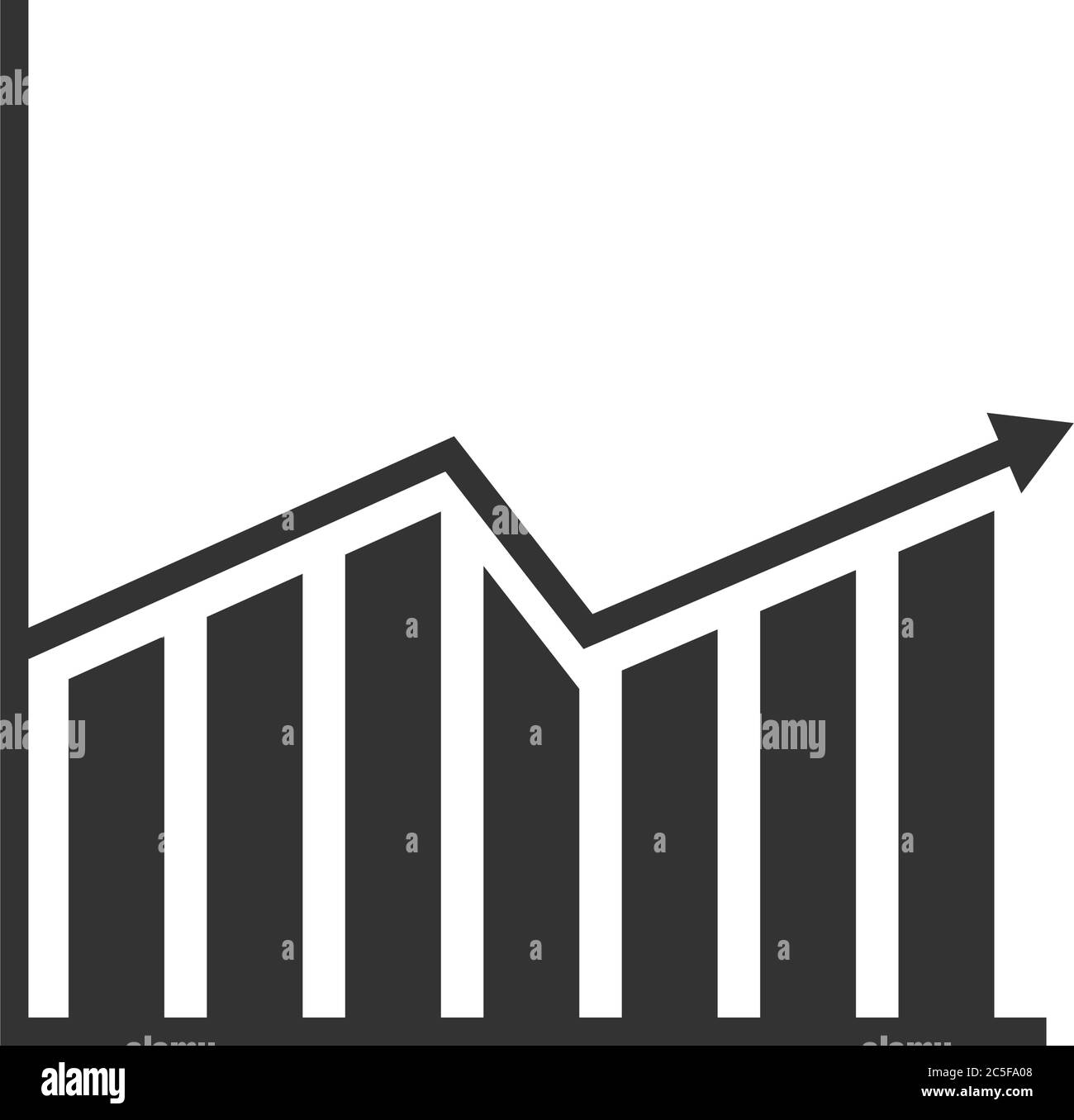 Arrow Up Stock Chart Sign Vector Financial Profit Money Success ...