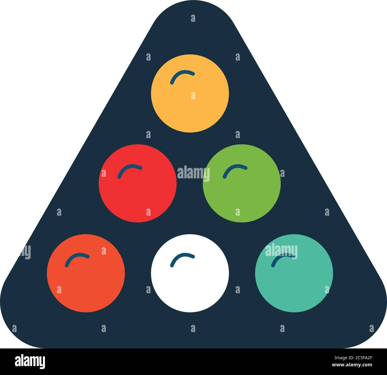 billiards balls triangle flat style icon design, Sport hobby ...