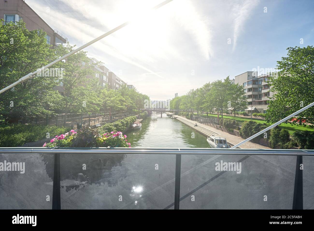 Pedestrian bridge canal hi-res stock photography and images - Alamy
