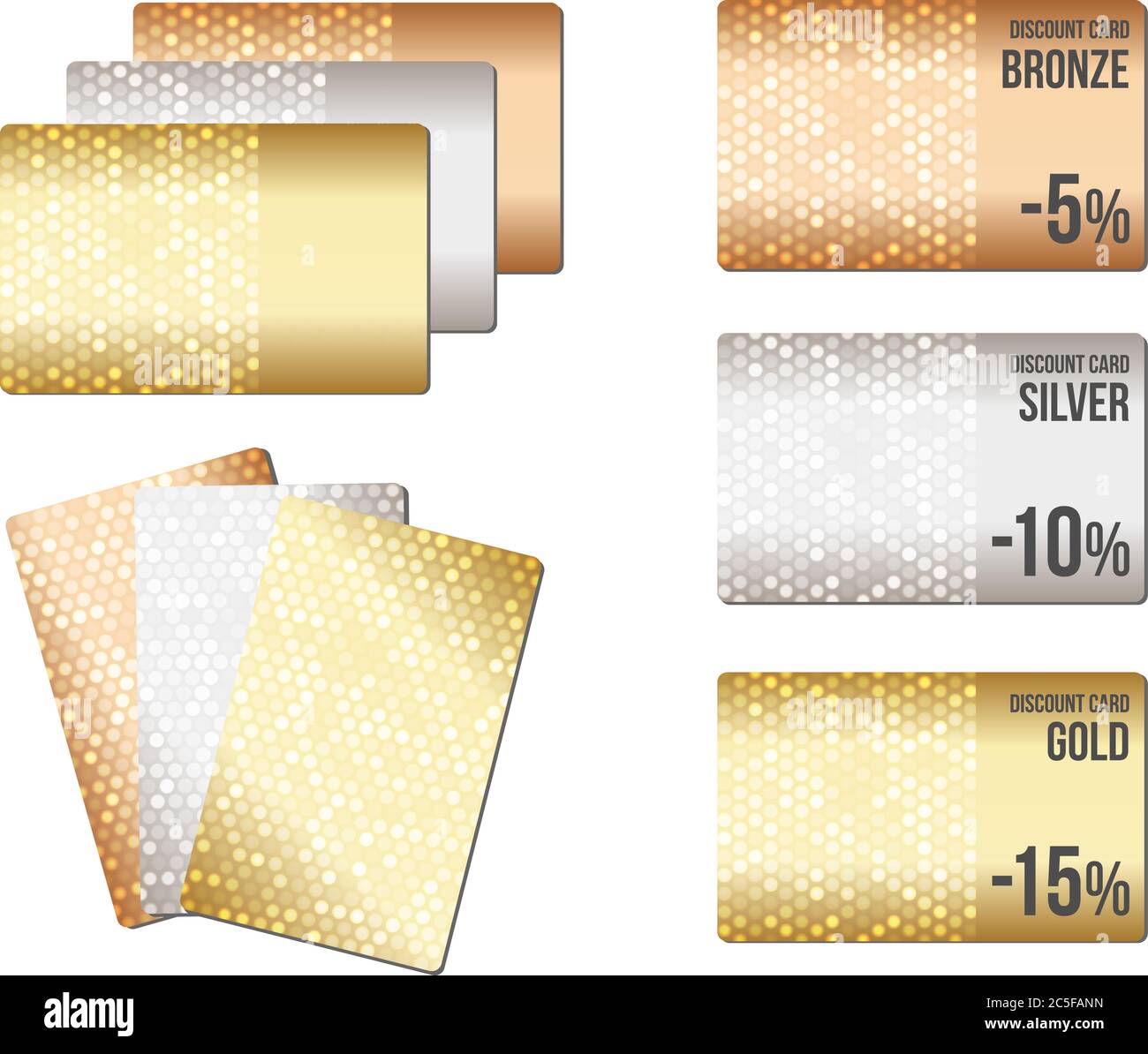 Set of luxury metallic backgrounds. Bronze, silver, gold. For discount ...