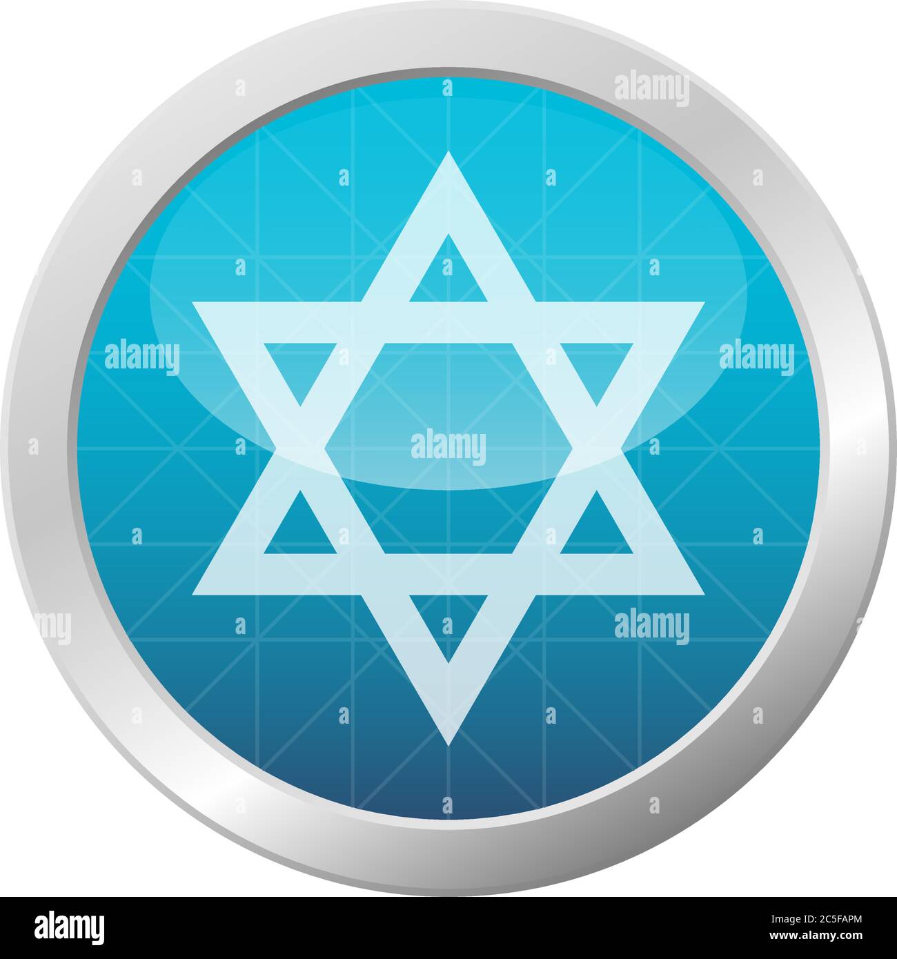 Jewish Star Logo Stockvector Israeli Blue Star Icon, Star Of David