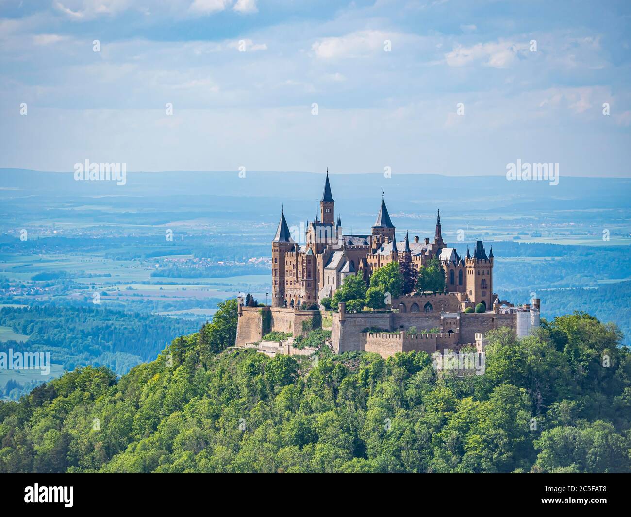 View of Hohenzollern Castle, Bisingen, Zollernalbkreis, Baden ...